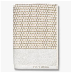 Bílo-béžová bavlněná osuška 70x140 cm Grid – Mette Ditmer Denmark