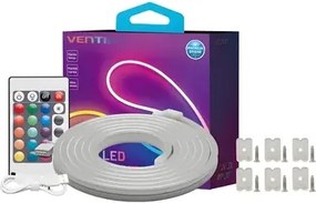 Vention Neon LED pásek s IR dálkovým ovladačem / LED pásek / RGB / sil