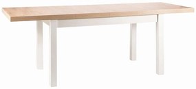 MAXIVA Jídelní stůl rozkládací - PRESTO, 140/218x80, dub artisan/bílá