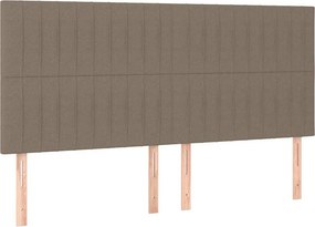 Box spring postel s matrací taupe 200x200 cm textil 3132181