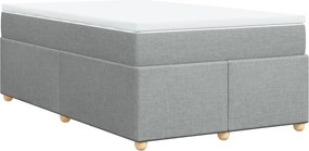 Box spring postel s matrací světle šedá 120x190 cm textil 3285359