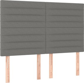 Box spring postel s matrací tmavě šedý 140 x 190 cm textil 3137230