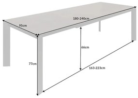 Massive home | Jídelní stůl X7 ANTRACIT 180-240 CM keramika rozkládací