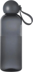 Tmavě šedá cestovní lahev z recyklovaného plastu 650 ml Ture – Sagaform
