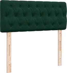 Box spring postel s matrací tmavě zelená 120 x 200 cm samet 3287719