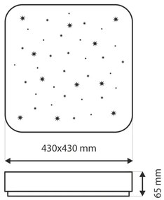 LED Stmívatelné stropní svítidlo NERIS LED/36W/230V 2700-6500K +dálkové ovládání