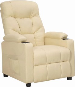Polohovací křeslo krémové textil 339091