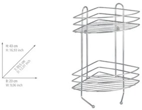 WENKO 15498100 - Rohový regál EXCLUSIVE 23x30,5 cm lesk. chrom
