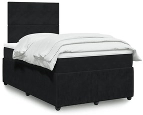Box spring postel s matrací černá 120 x 190 cm samet 3292282