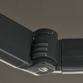 Aosom Elektrická markýza, s dálkovým ovládáním, včetně montážní sady, kovový rám, tmavě šedá, 3 x 2,5 m
