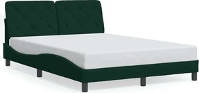 Rám postele bez matrace tmavě zelená 120 x 200 cm samet 3207914