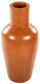 Pálená hlína Dekorativní váza 37 Oranžová KARFI Beliani
