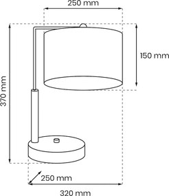 Stolní lampa Verde, 1x zelené textilní stínítko, gr