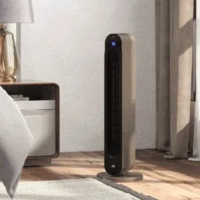 HOMCOM Elektrické topení, 3 režimy, 12hodinový časovač, LED displej, oscilační funkce