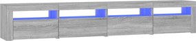 TV skříňka s LED osvětlením šedá sonoma 240x35x40 cm 3152768