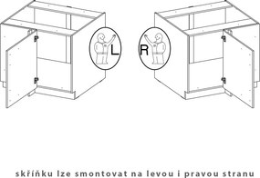 Kuchyňská linka LARA wh | ve tvaru L | 410x260 cm | verze B | UNI | zásuvky PREMIUM BOX | bílá lesk