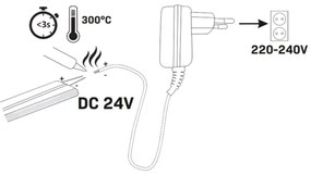 LED Pásek NEON 5m LED/48W/24V 4000K IP65