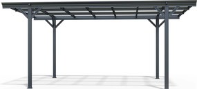 Přístřešek na auto BestBerg BBCP-CH500 / 15,3 m² / 503 x 305 x 232 cm / antracit/šedá