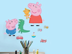 York Wallcoverings Dětské nálepky na stěnu PRASÁTKO PEPPA s bratříčkem Tomem