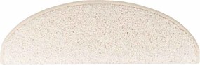 Schodové rohože 15 ks 65 x 21 x 4 cm bílé, půlkulaté, velké 133906