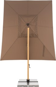 Doppler ALU WOOD XL 4x3 m - výkyvný zahradní slunečník s boční tyčí - Rozbalené zboží (S325)