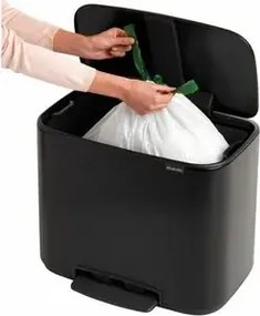 Brabantia Bo Pedálový odpadkový koš 36 L černá / 54 x 44 x 36.3 cm