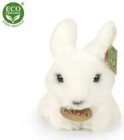 RAPPA Plyšový králík bílý 16 cm / ECO-FRIENDLY / od 0 měsíců