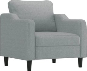 3dílná sedací souprava s poduškami světle šedá textil 3201770