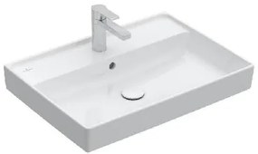 Villeroy & Boch Collaro - Umyvadlo 650x470 mm, s přepadem, otvor pro baterii, alpská bílá 4A336501