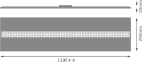 LED panel LEDVANCE Louver 1200x300mm 27,5W/4000K UGR<16 černý
