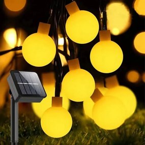 LED Solární dekorační řetěz 50xLED/8 funkcí 500 mAh 9,5 m IP67 teplá bílá