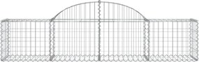 Klenuté gabionové koše 13 ks 200x50x40/60 cm pozinkované železo 3146268