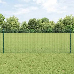 Svařovaná drátěná plotovina s tyčkami 10 x 0,8 m Zelená 3336442