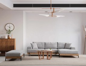 Hanah Home Rohová pohovka ETI dub šedá pravá 280 cm