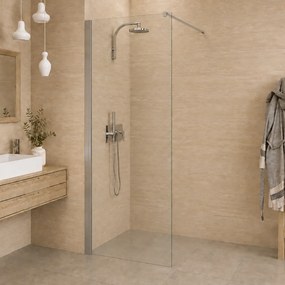 Bezrámová sprchová zástěna HANS WALK 100 cm Brillant Sklo TRANSPARENT 200 cm HA FXP 10020 VPE