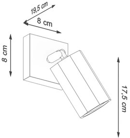 Sollux SL.1028 - Nástěnné bodové svítidlo ZEKE 1xGU10/40W/230V dub
