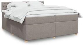 Box spring postel s matrací taupe 200x200 cm textil 3289098