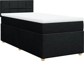 Box spring postel s matrací černá Single textil 3286859
