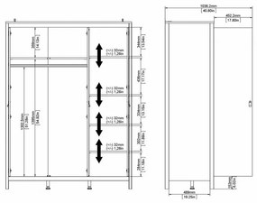FALCO Skříň Cadiz 64 bílá