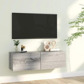 TV skříňka šedá sonoma 100 x 30 x 30 cm kompozitní dřevo - Default Title