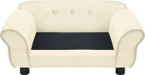 Pohovka pro psy krémová 72 x 45 x 30 cm plyš 171042