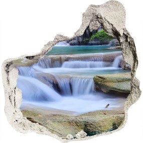 Wallmuralia Nálepka fototapeta 3D výhled Kaskáda v lese 75x75 cm