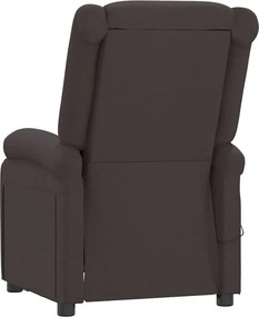 Elektrické polohovací křeslo tmavě hnědé textil 3098357
