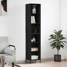 vidaXL Skříň highboard 34,5x32,5x180 cm kompozit [3189838] Barva: Černá