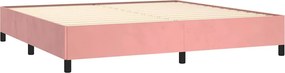 Box spring postel s matrací růžová 200x200 cm samet 3129416
