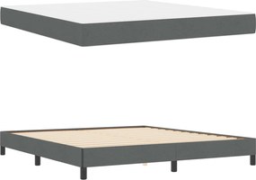 Postel s boxspringem Tmavě šedá 180 x 200 cm textil 3398508