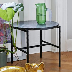 HAY Stolek Rebar Side Table, Ø45x40, Black Marble