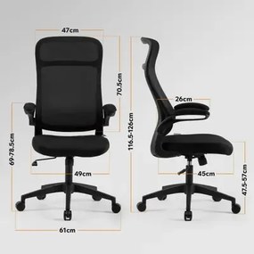 SENSE7 Revo černá / Kancelářské ergonomické křeslo / nosnost 140 kg