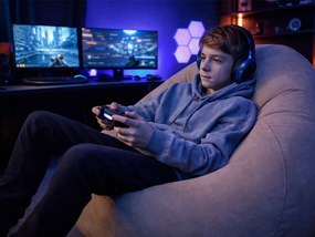 Verk Group Nafukovací sedák velurové křeslo lehké měkké pohodlné relaxace