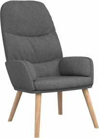 Relaxační křeslo světle šedé textil 340990